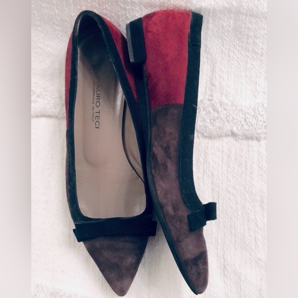 Mauro Teci | Shoes | Mauro Teci Color Block Pointy Toe Flats Size 38 2 ...